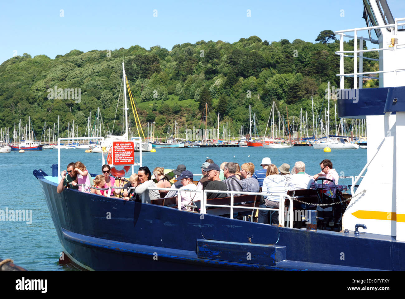 The dartmouth to kingswear ferry on the river dart at dartmouth, devon ...