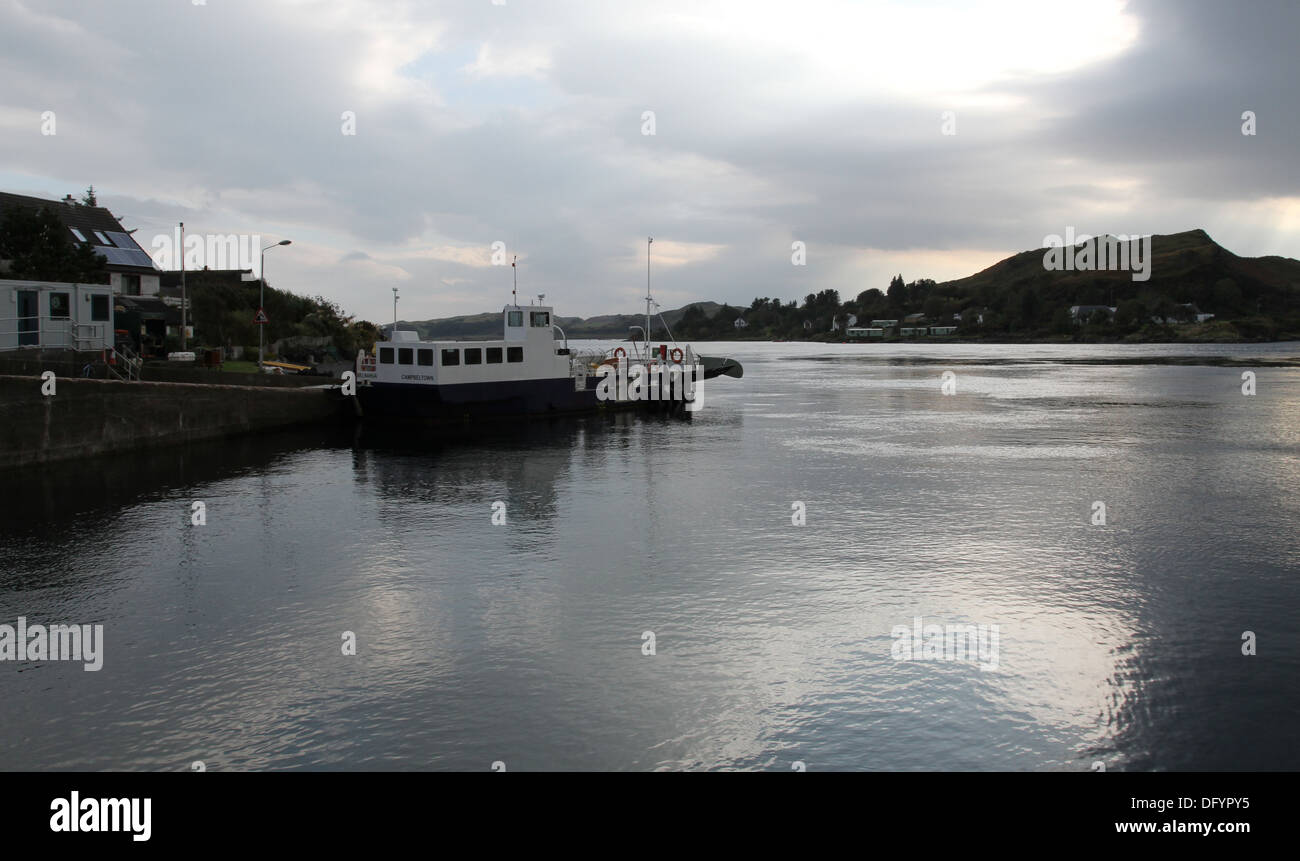 Luing ferry docked in North Cuan Isle of Seil Scotland September 2013 ...