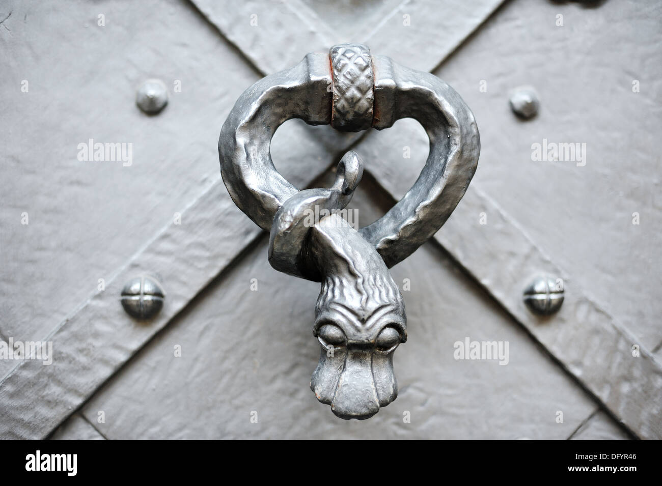 detail and knocker of an ancient door Stock Photo - Alamy
