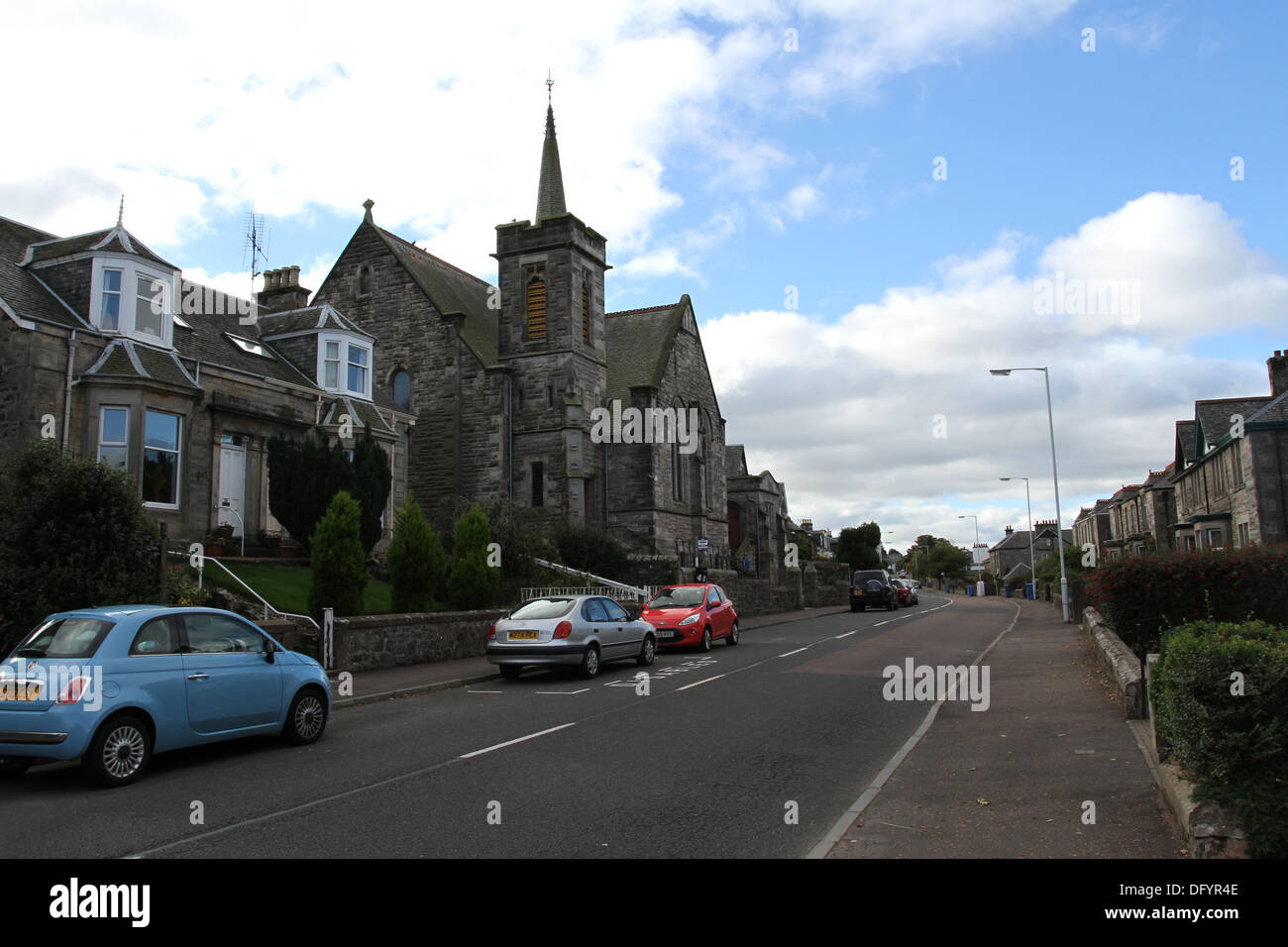 Wormit street scene Fife Scotland October 2013 Stock Photo - Alamy