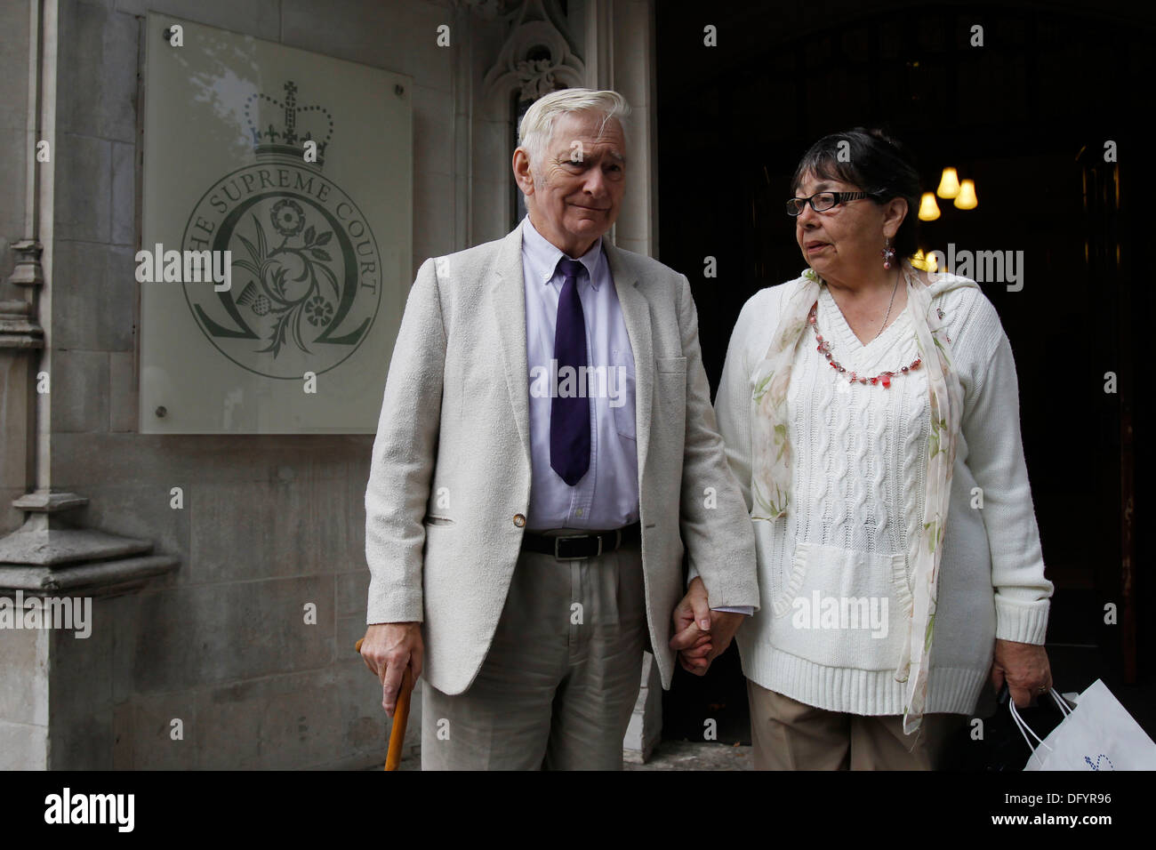 Peter and Hazel mary Bull arrive at the Supreme Court in central London ...