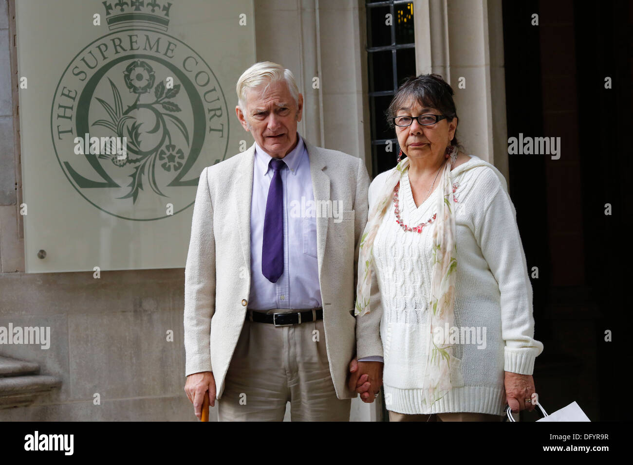 Peter and Hazel mary Bull arrive at the Supreme Court in central London ...