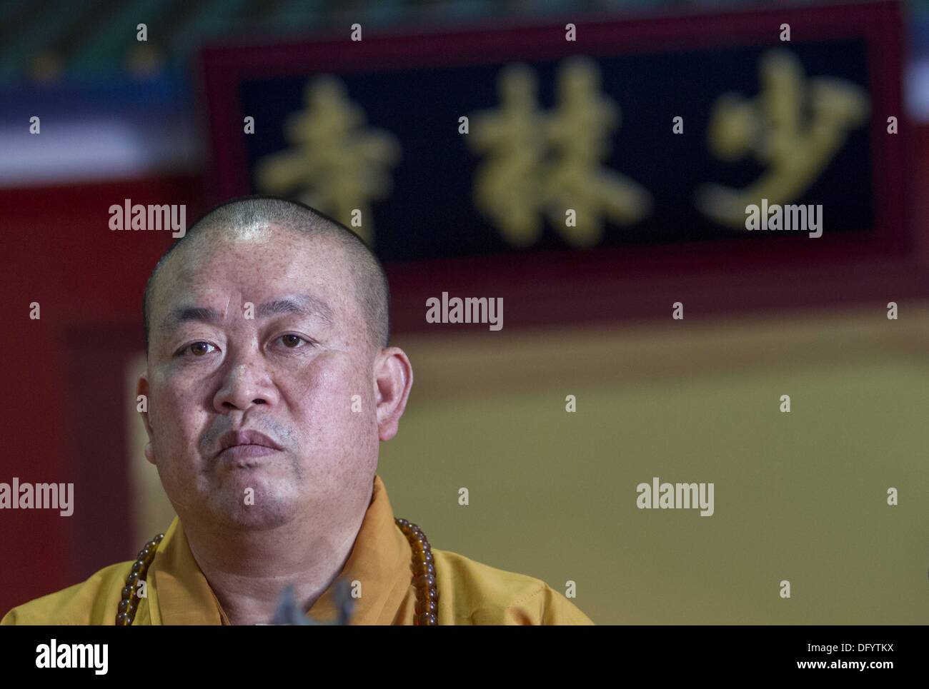 Los Angeles, California, USA. 10th October 2013. Shaolin Temple Abbot ...