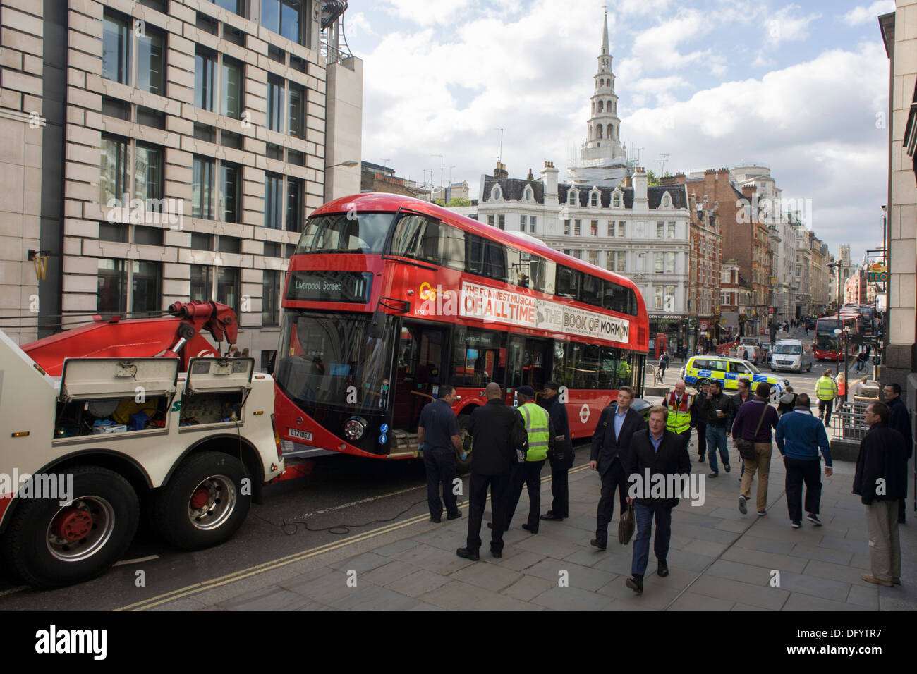 A new model of Routemaster bus has broken down and disrupts traffic in ...