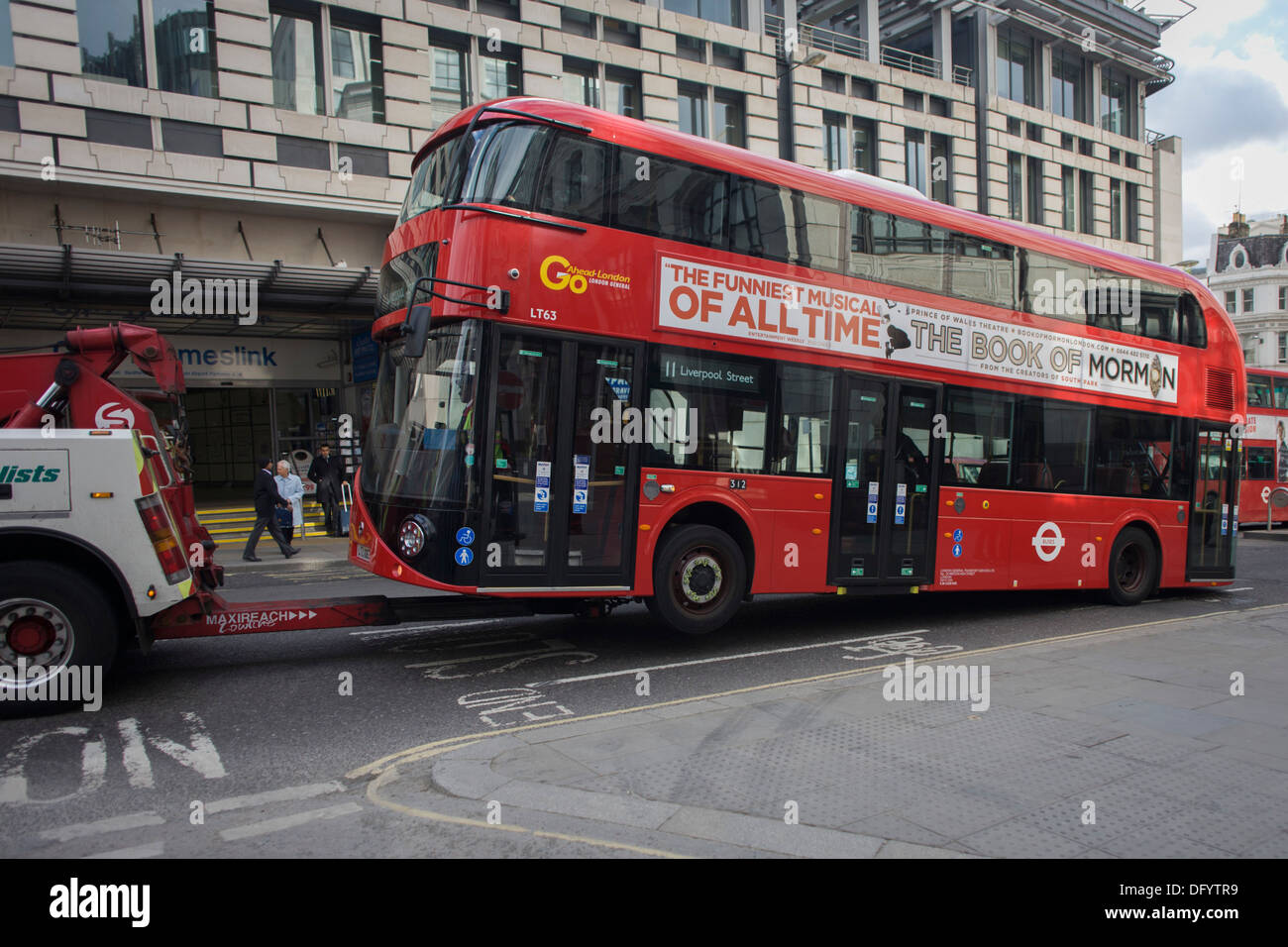 A new model of Routemaster bus has broken down and disrupts traffic in ...