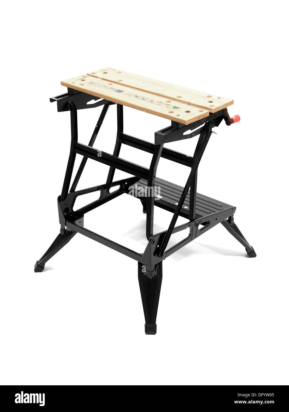 A work bench isolated against a white background Stock Photo - Alamy
