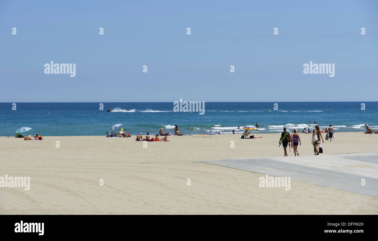 France, Roussillon - Canet en Roussillon, seaside resort Stock Photo ...