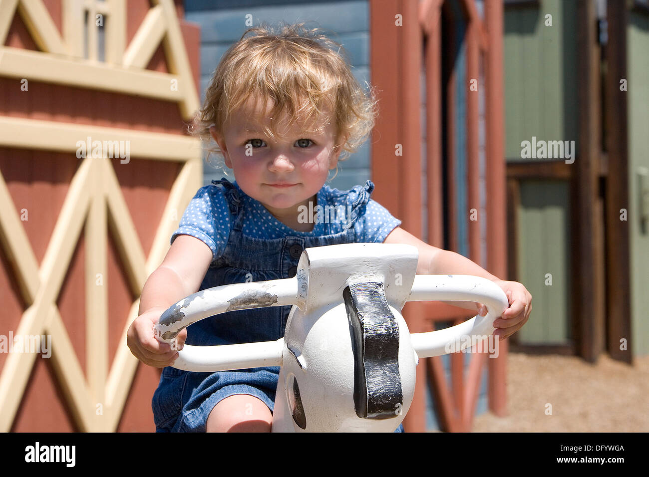 Cute Toddler Girl Playing Stock Photo - Alamy