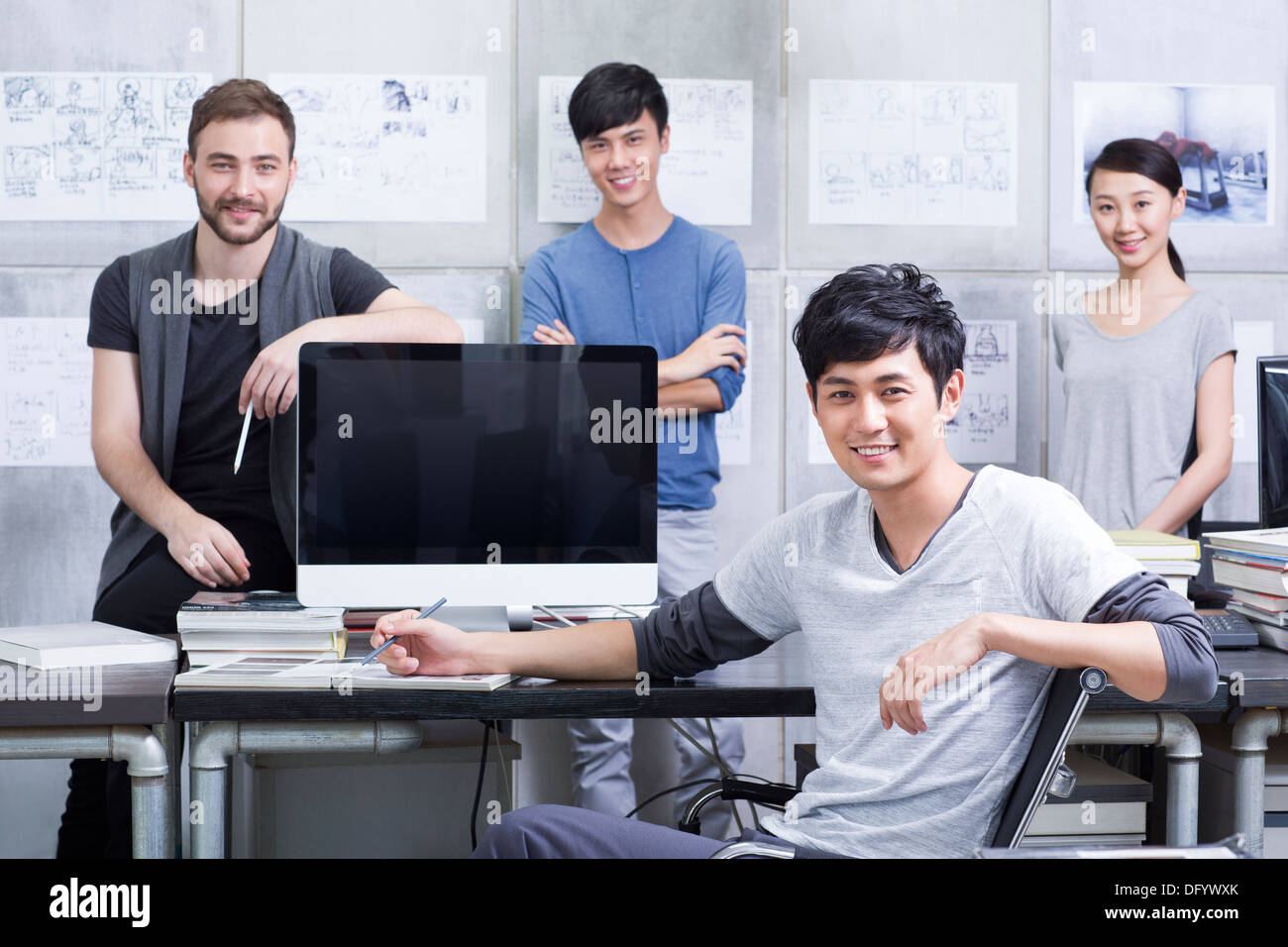 Portrait of office workers Stock Photo - Alamy