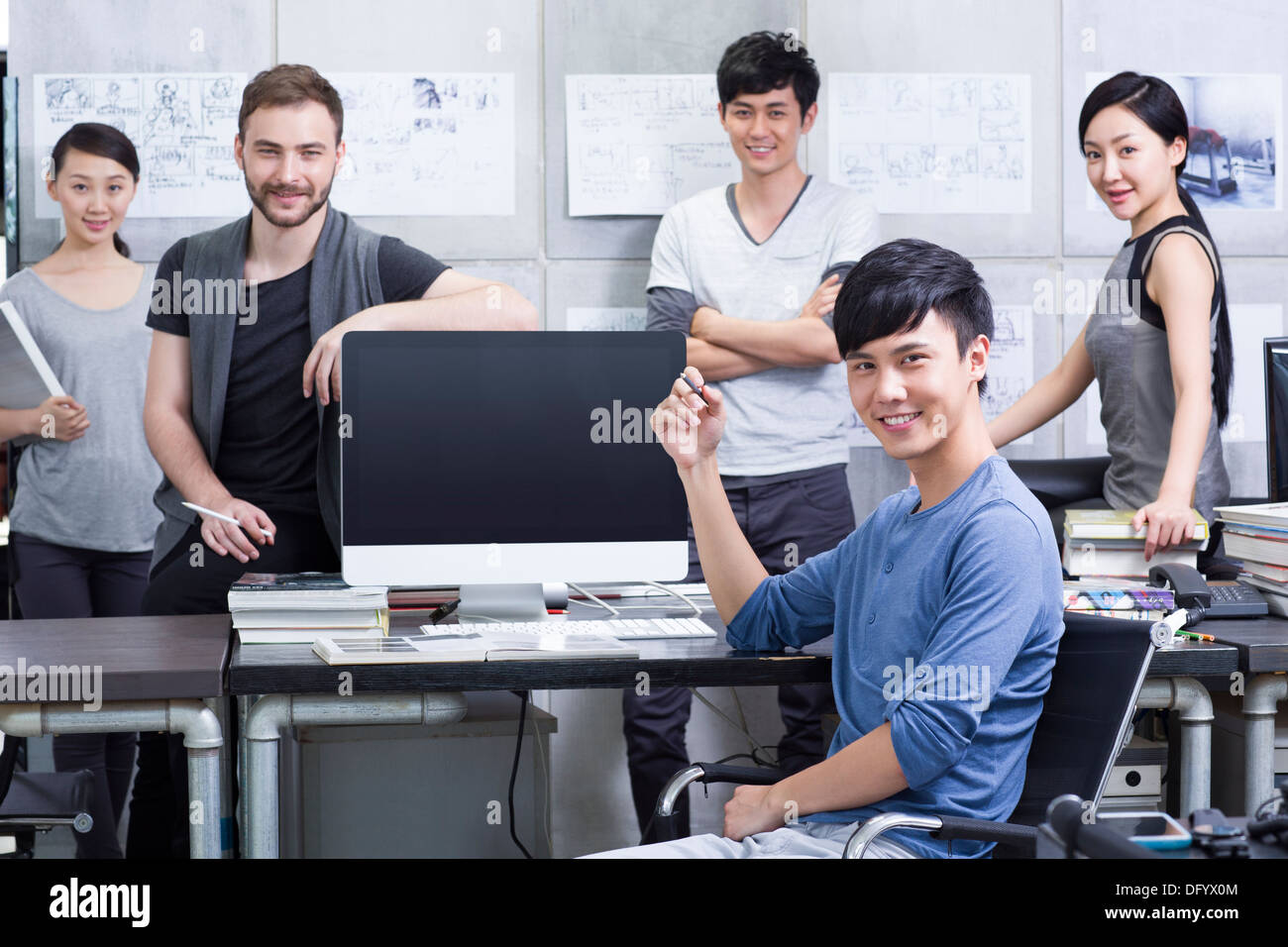 Portrait of office workers Stock Photo - Alamy