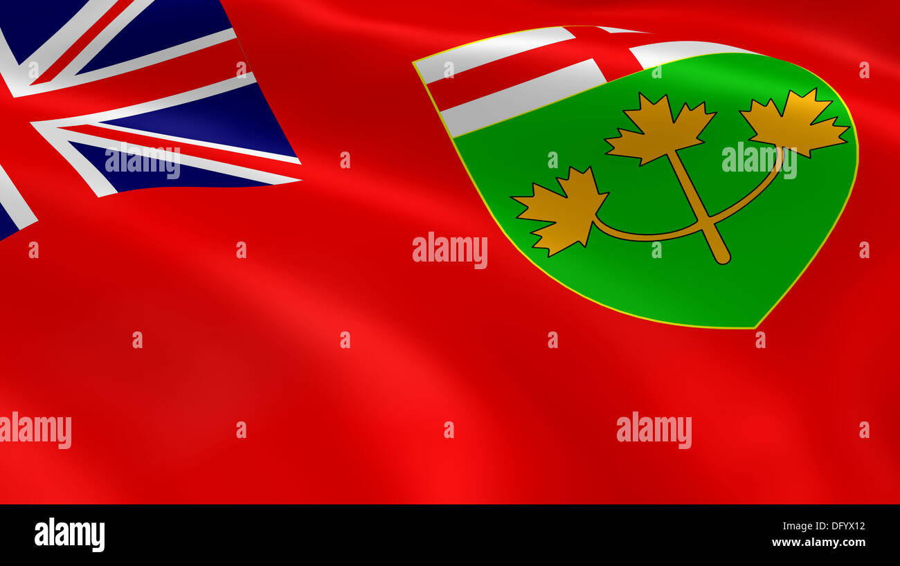 Ontarian flag in the wind. Part of a series Stock Photo - Alamy