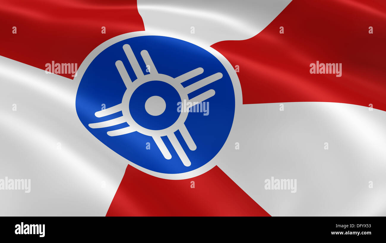 Wichita flag in the wind. Part of a series Stock Photo - Alamy
