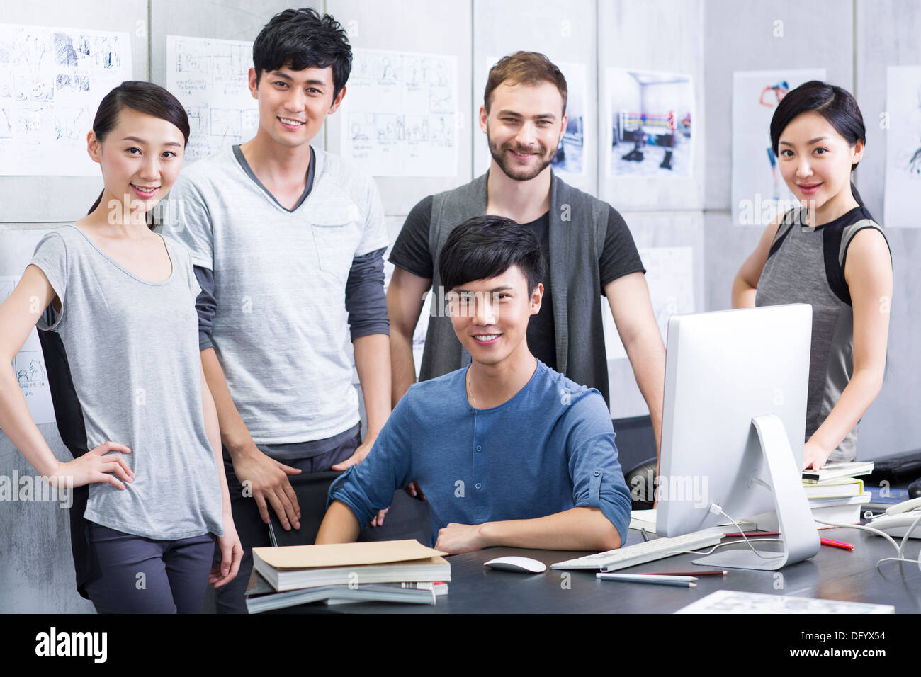 Portrait of office workers Stock Photo - Alamy