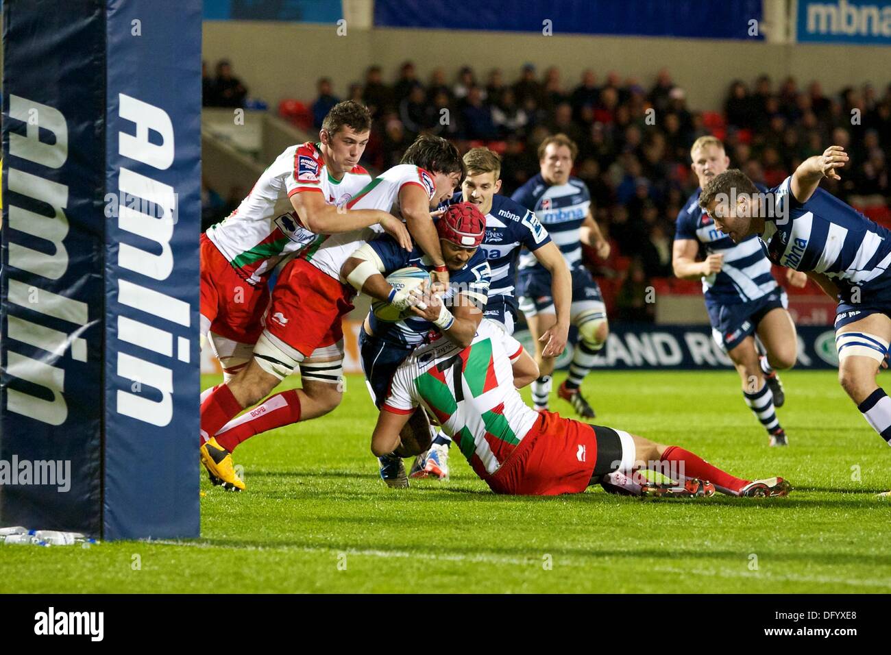 Salford, UK. 10th Oct, 2013. Biarritz Olympique lock Joshua Furno ...