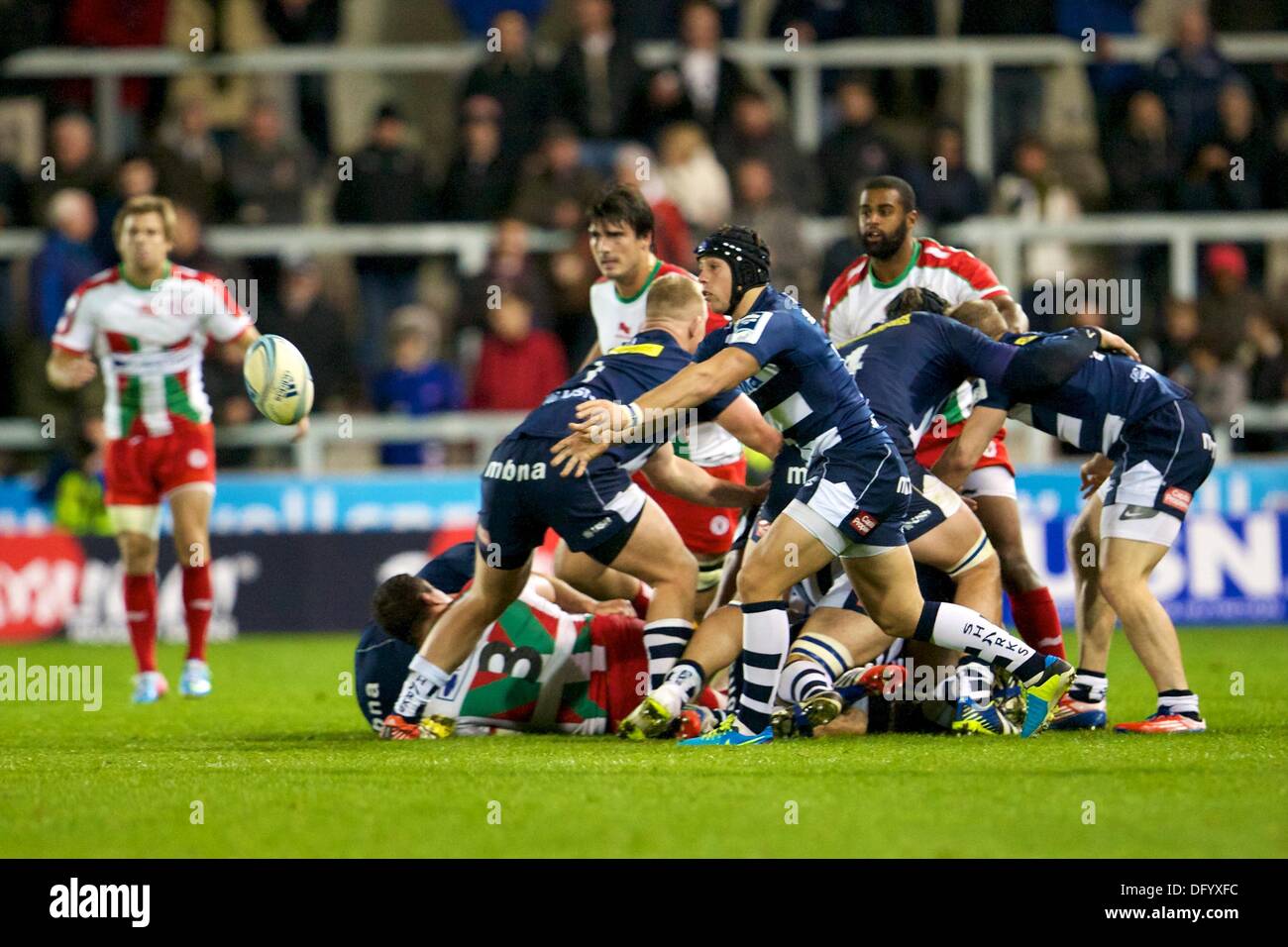 Salford, UK. 10th Oct, 2013. Sale Sharks fullback Rob Miller during the ...
