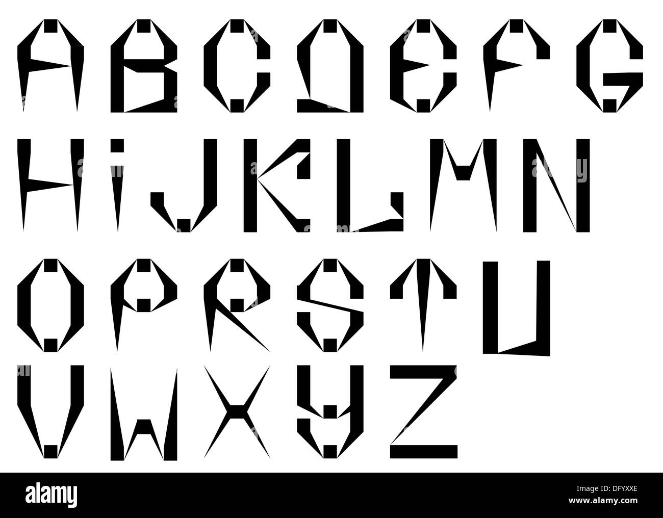 alphabet with squares Stock Photo - Alamy