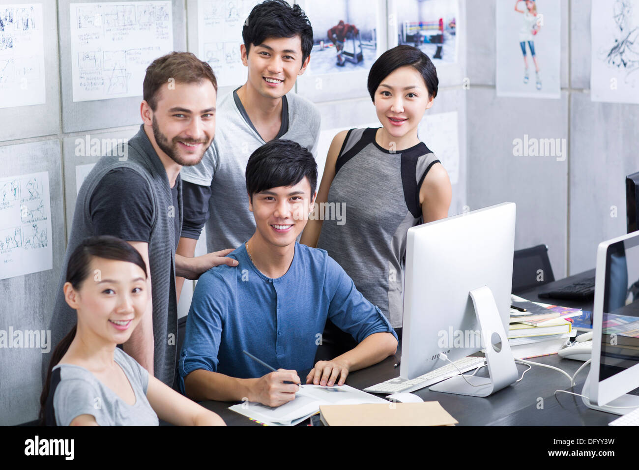 Portrait of office workers Stock Photo - Alamy
