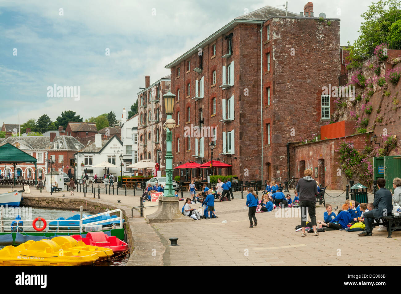 The Quay at Exeter, Devon, England Stock Photo - Alamy