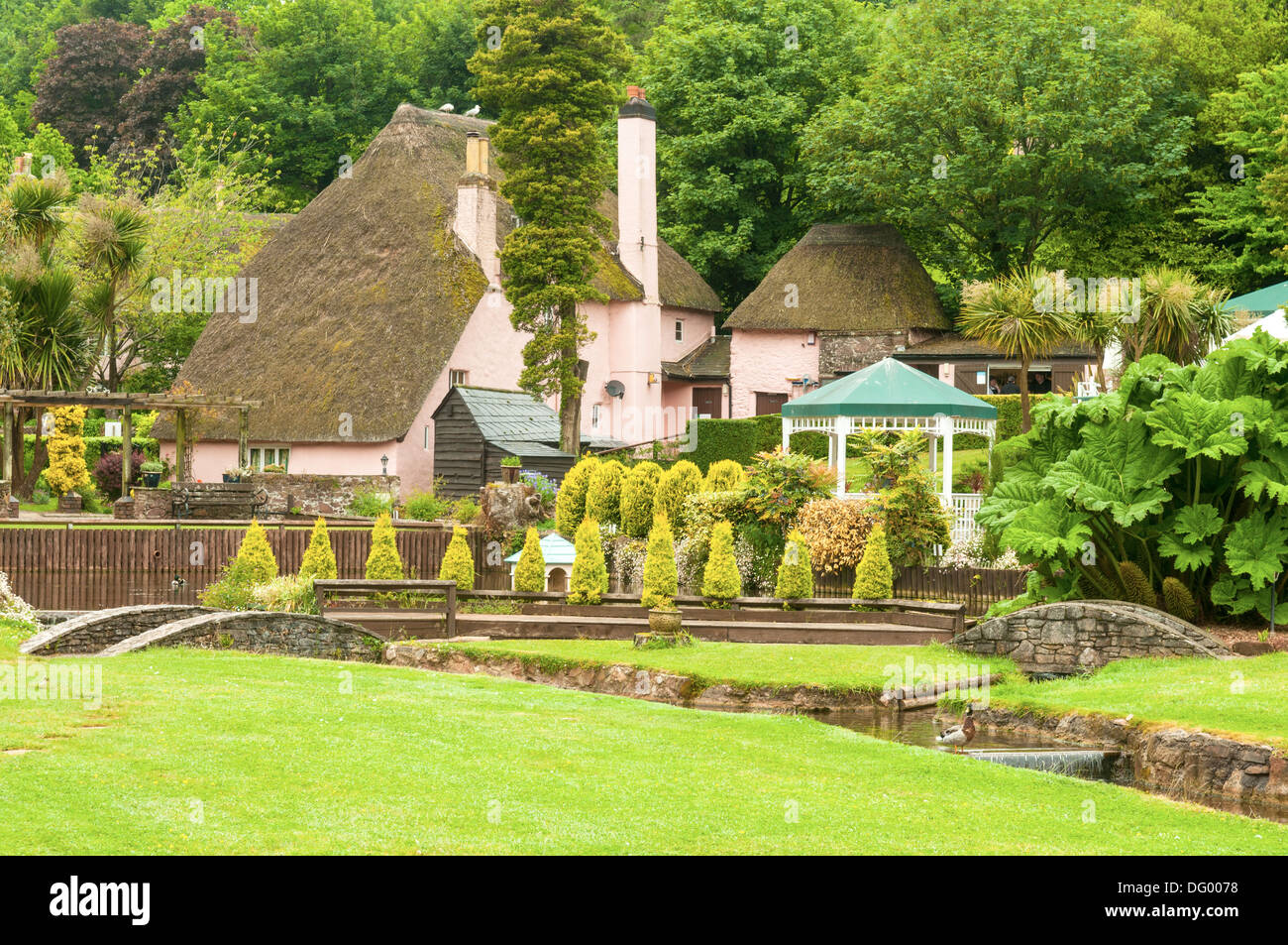 Rose Cottage, Cockington, Devon, England Stock Photo, Royalty Free ...