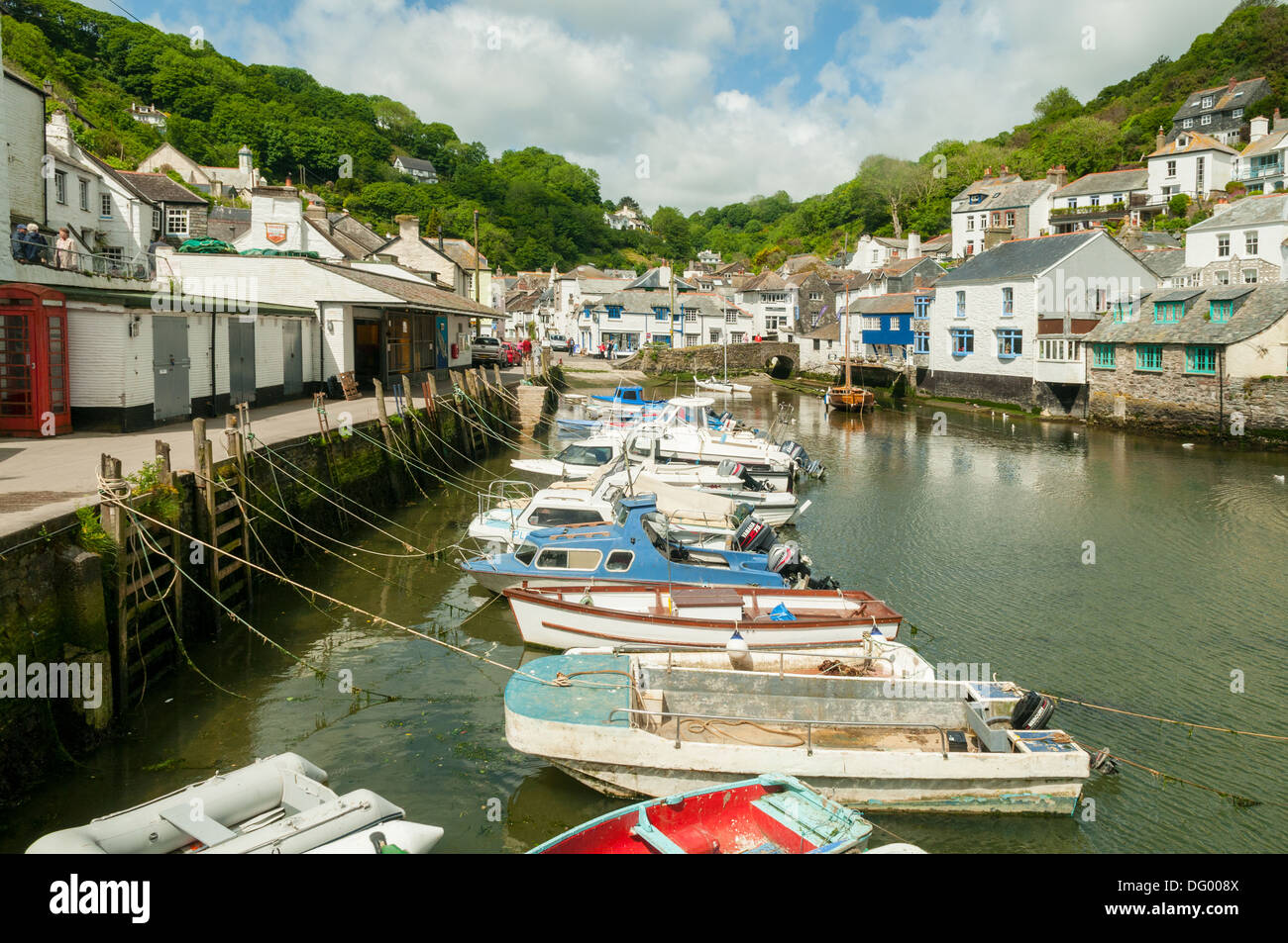 Historic harbour polperro cornwall england hi-res stock photography and ...