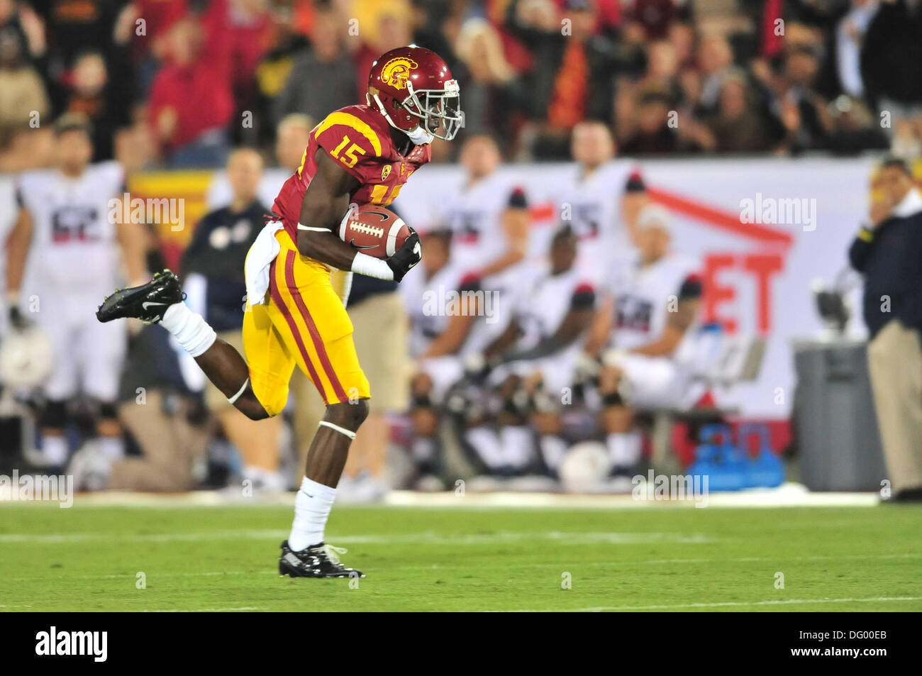 October 10, 2013 Los Angeles, CA.USC Trojans wide receiver Nelson ...
