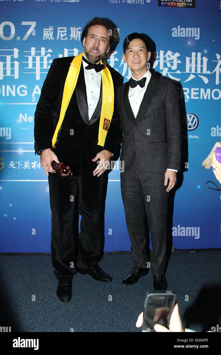 Macao, China. 7th Oct, 2013. ActorS Nicolas Cage and Nick Cheung at ...