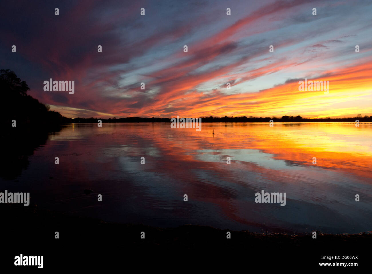 Sunset over the Ottawa River, from Ile Perrot Stock Photo - Alamy