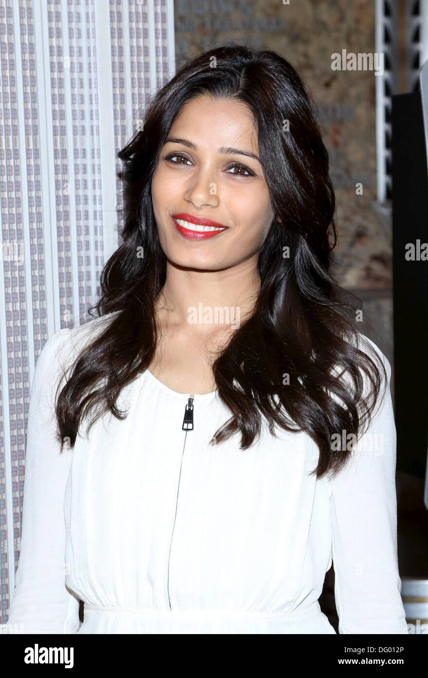 New York, NY, USA. 10th Oct, 2013. Freida Pinto at a public appearance ...