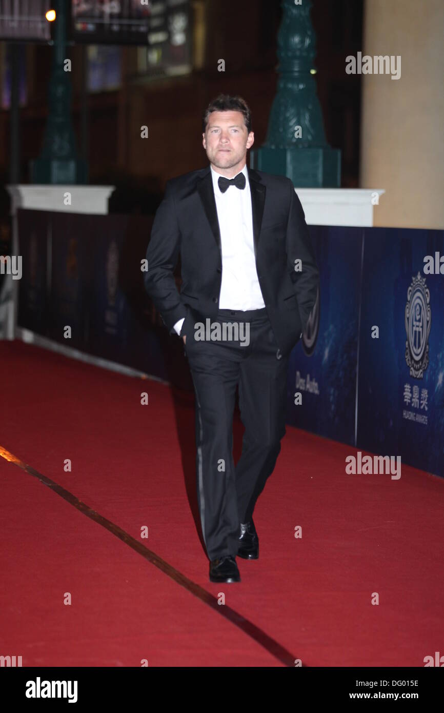 Macao, China. 7th Oct, 2013. Actor Samuel Shane Worthington arrives on ...