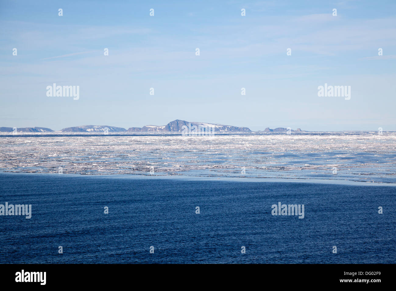Light pack ice above the 80th parallel, Norwegian Arctic Stock Photo ...