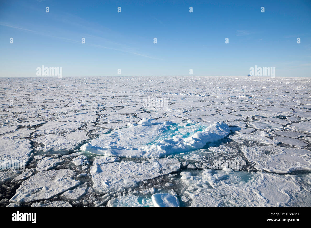 Light pack ice above the 80th parallel, Norwegian Arctic Stock Photo ...
