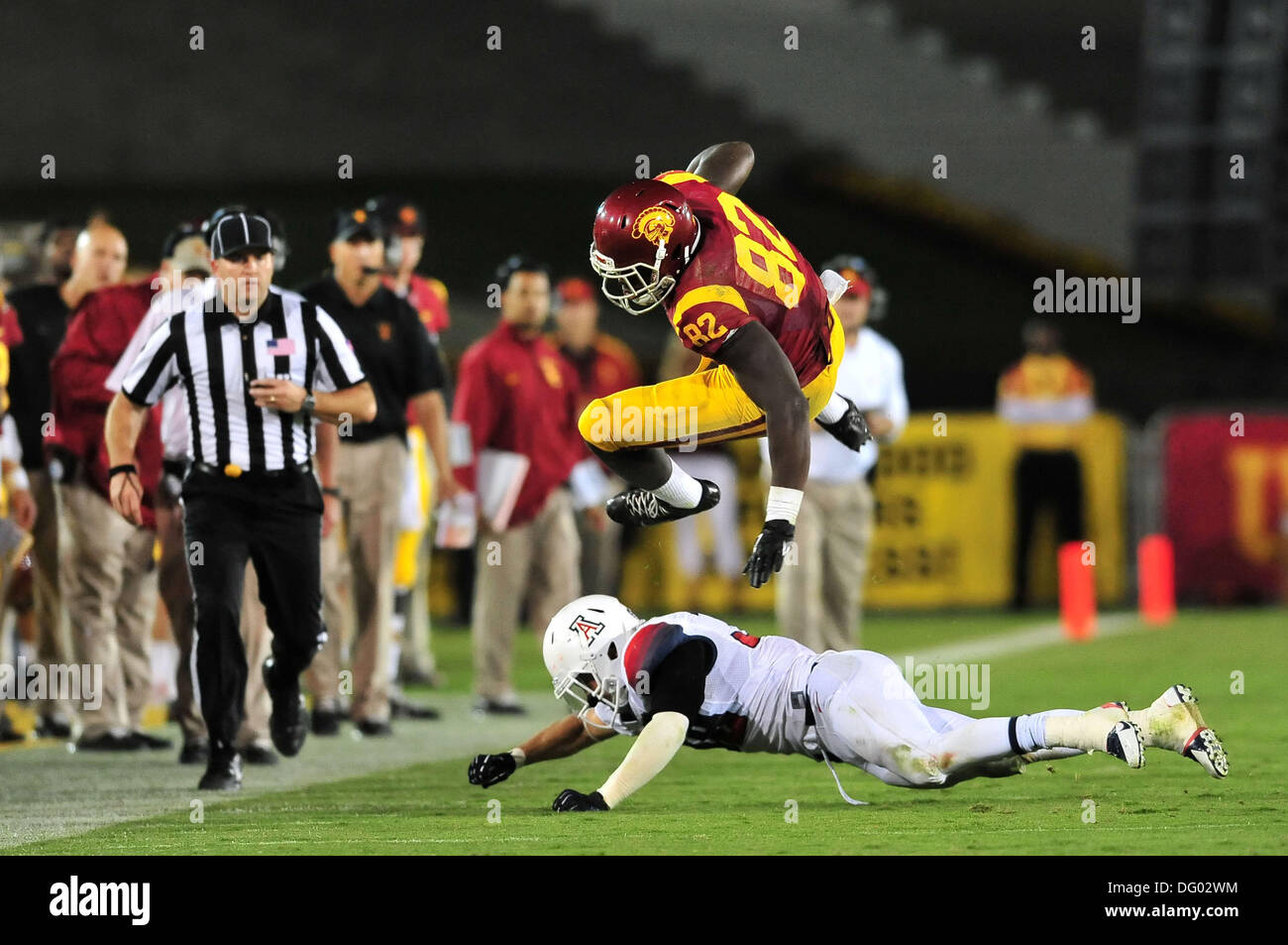 October 10, 2013 Los Angeles, CA.USC Trojans tight end Randall Telfer ...