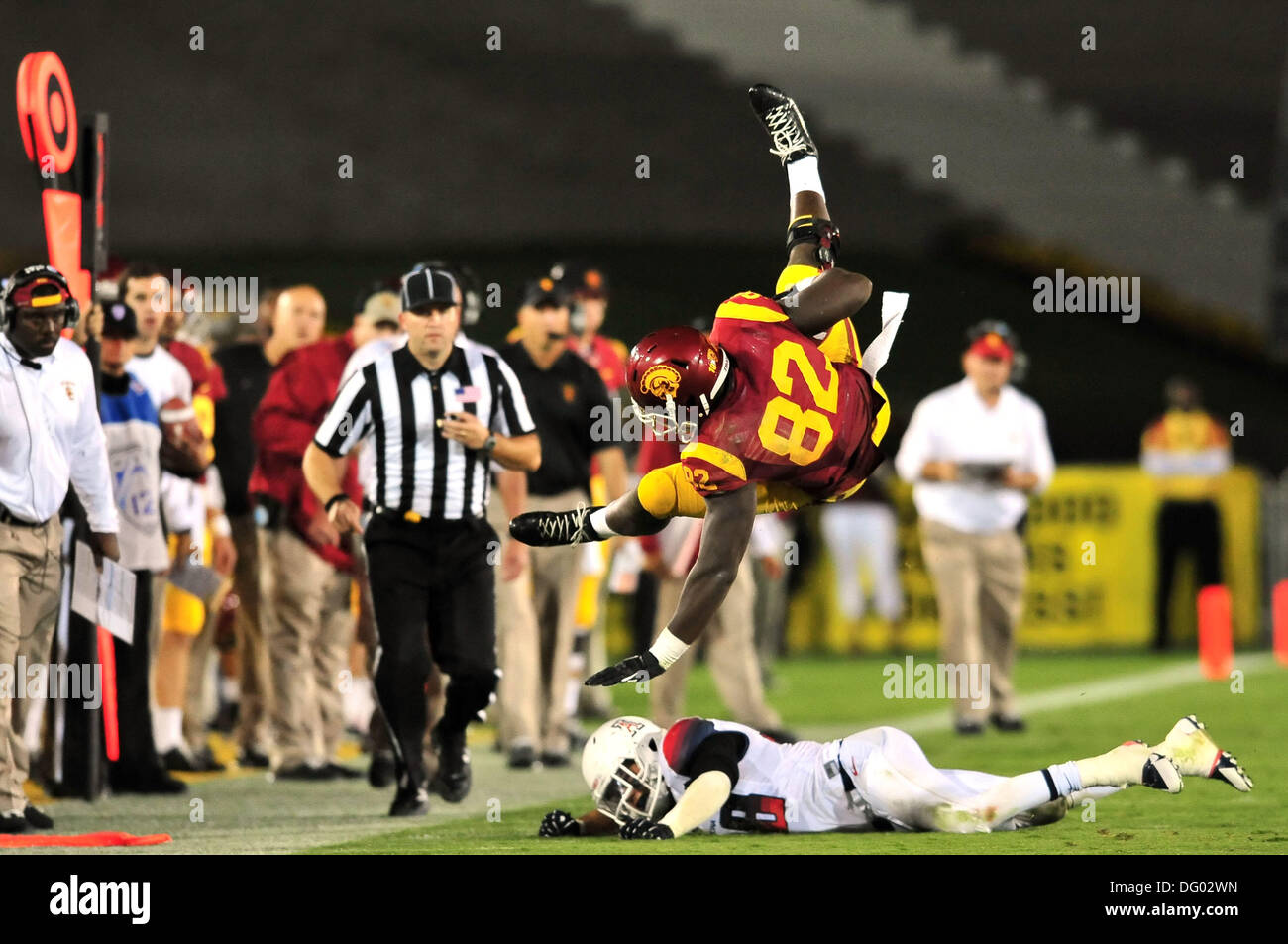 October 10, 2013 Los Angeles, CA.USC Trojans tight end Randall Telfer ...