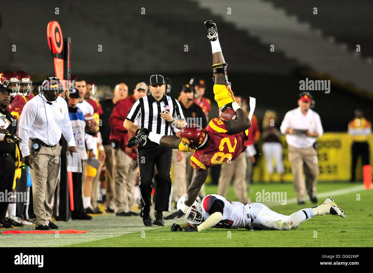 October 10, 2013 Los Angeles, CA.USC Trojans tight end Randall Telfer ...