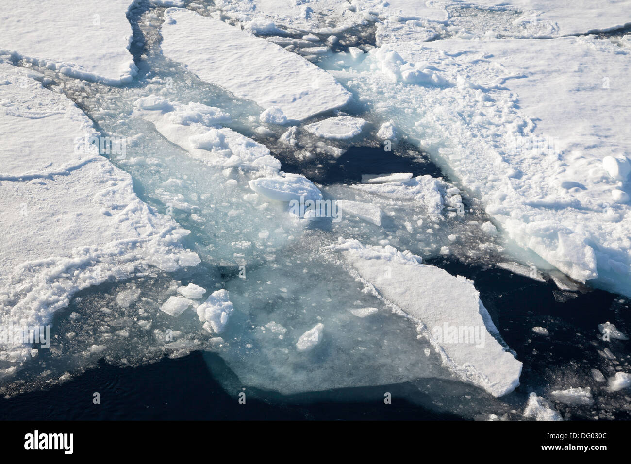 Light pack ice above the 80th parallel, Norwegian Arctic Stock Photo ...