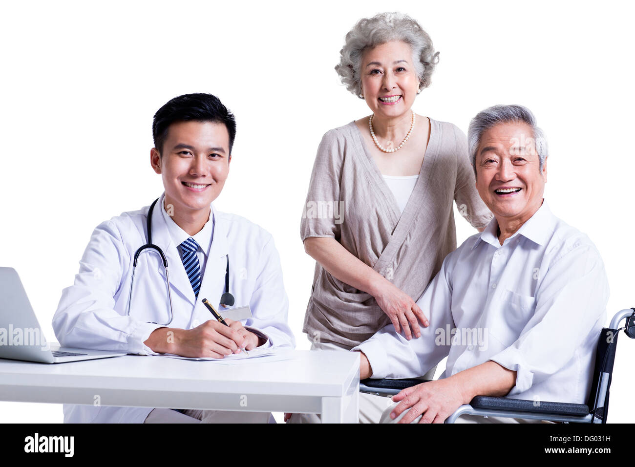 Happy doctor and patient Stock Photo - Alamy