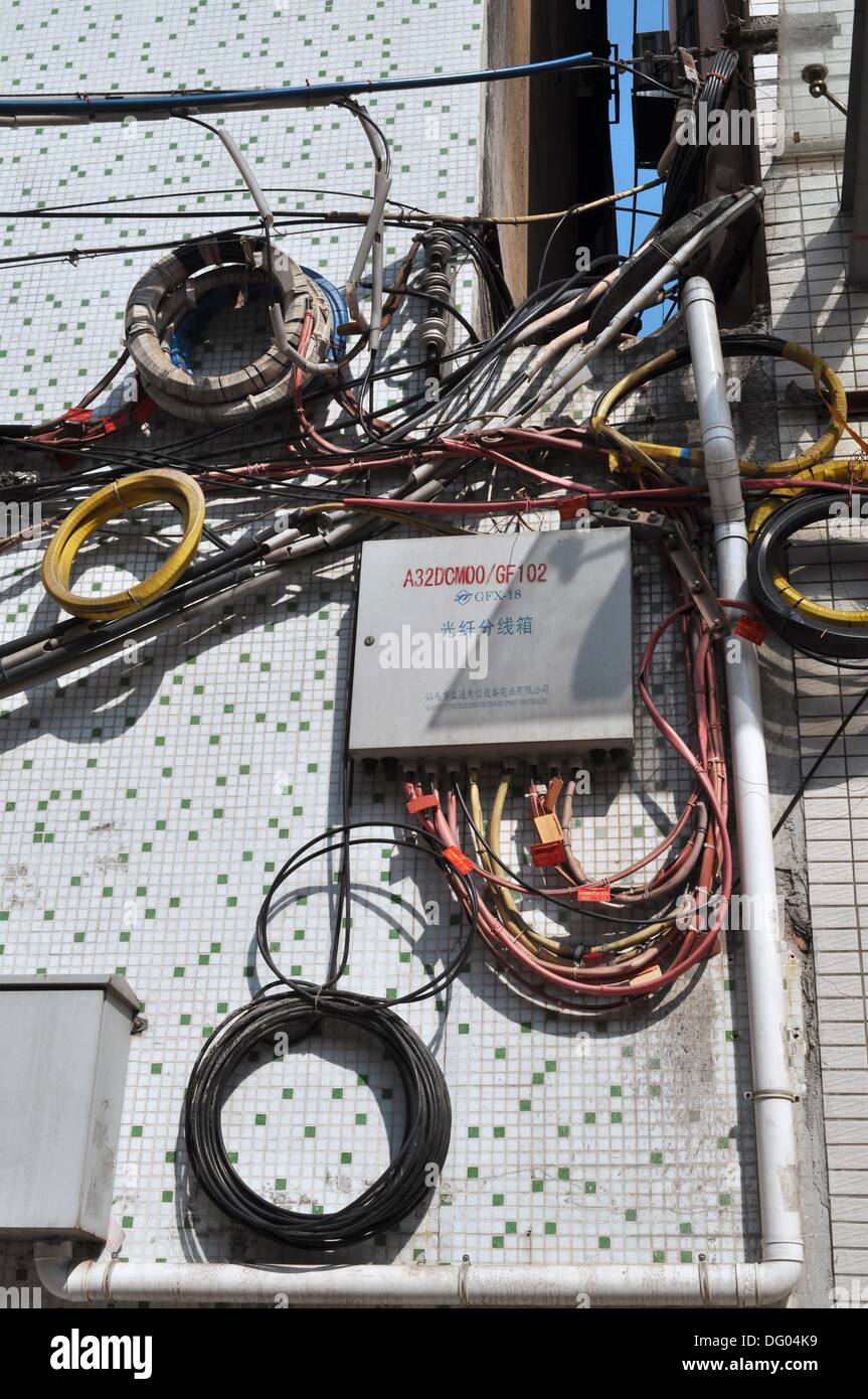 Electrical Wires Mess On House High Resolution Stock Photography and ...