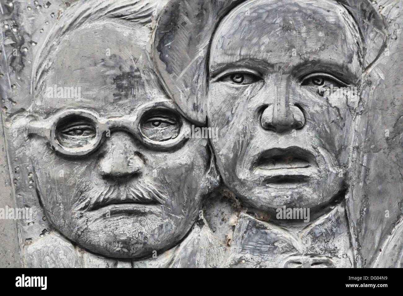 Yangshou (China): bas-relief inspired to the local history Stock Photo ...