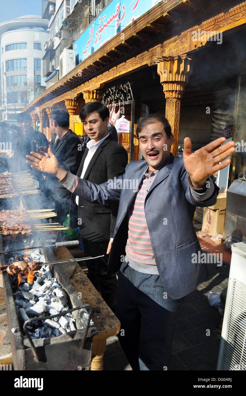 Beijing (China): Muslim food sellers near the White Cloud Temple during ...