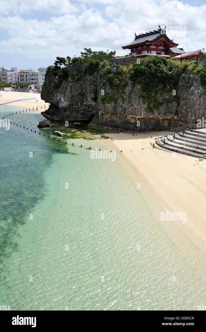 Naminoue Beach With Naminoue Shrine High Resolution Stock Photography ...