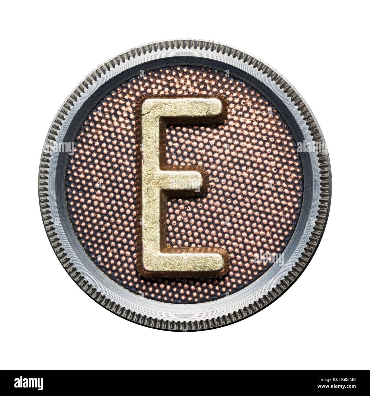 Metal button alphabet letter Stock Photo - Alamy