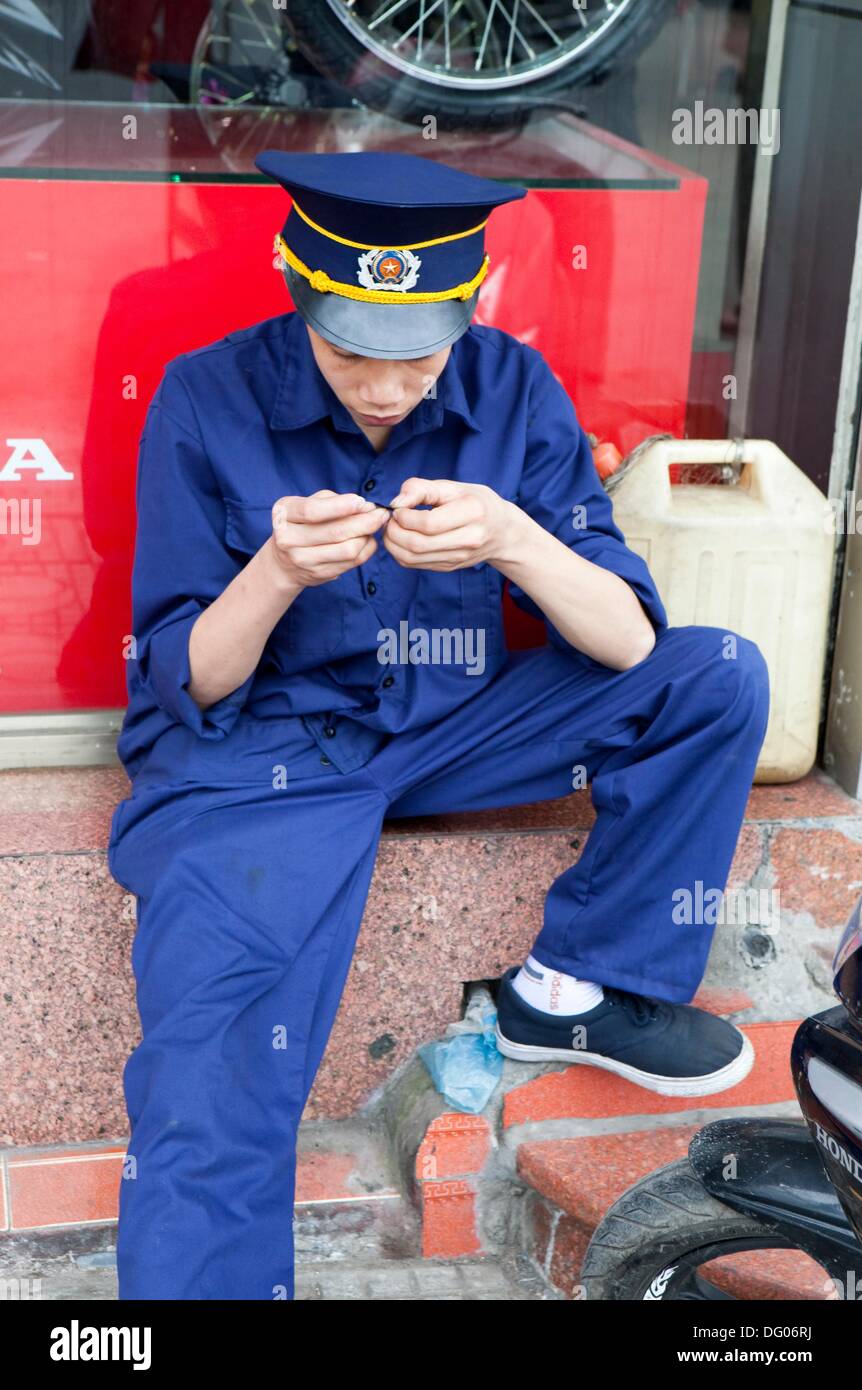 Young Man with Communist Cap, Hanoi, Vietnam Stock Photo - Alamy