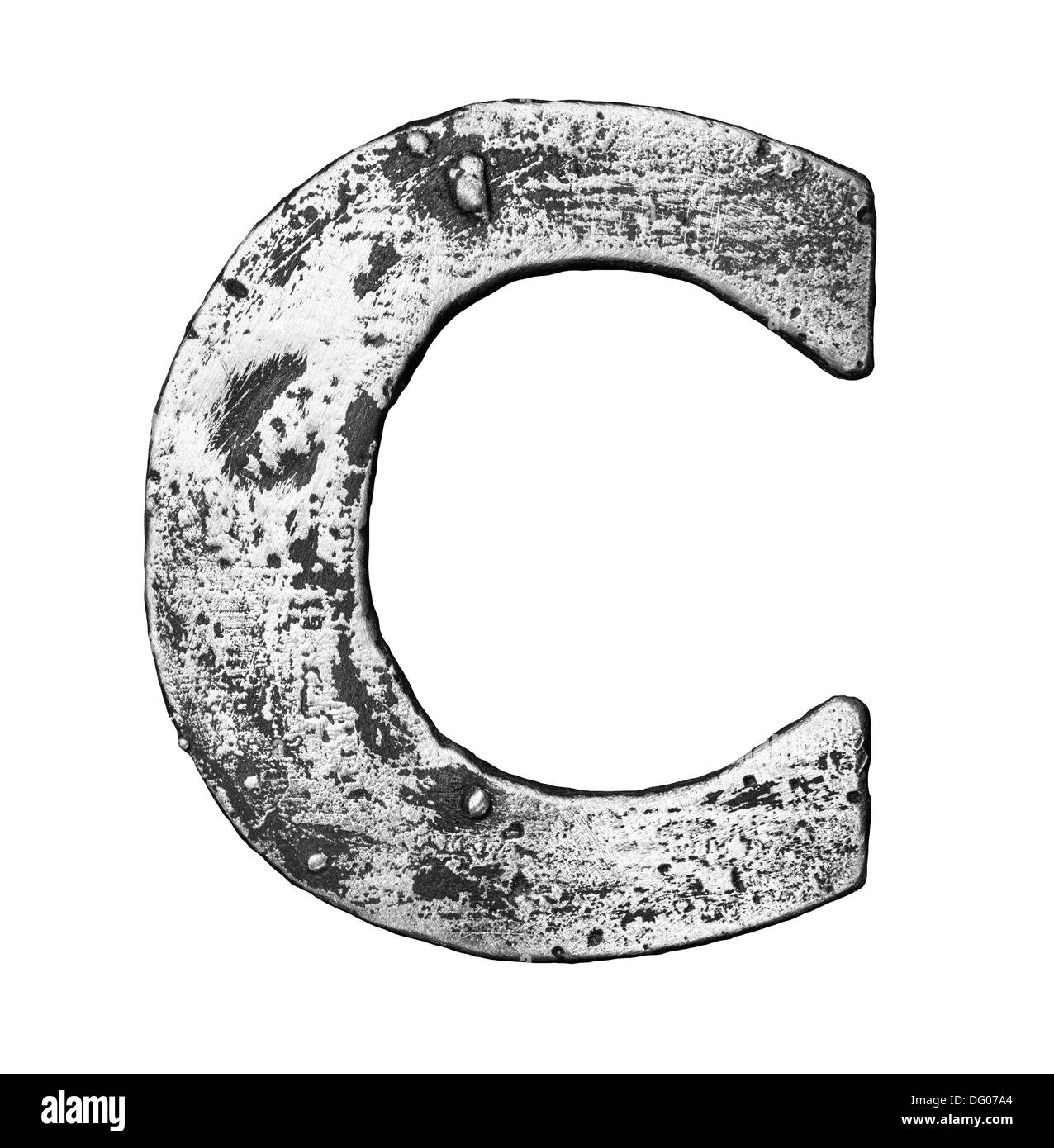 Metal alloy alphabet letter C Stock Photo - Alamy