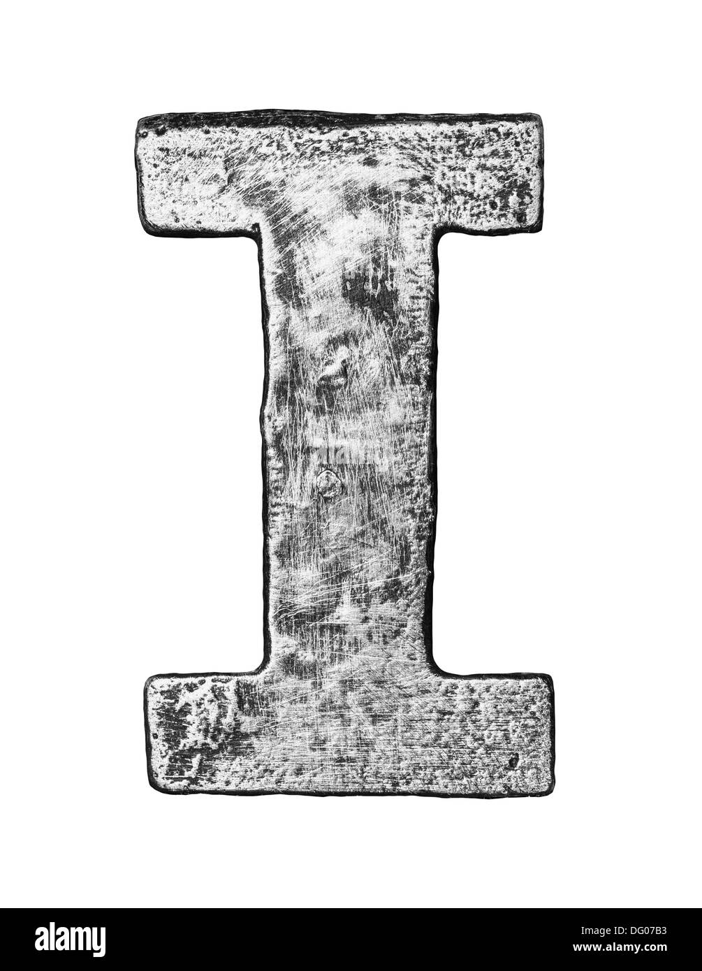 Metal alloy alphabet letter I Stock Photo - Alamy