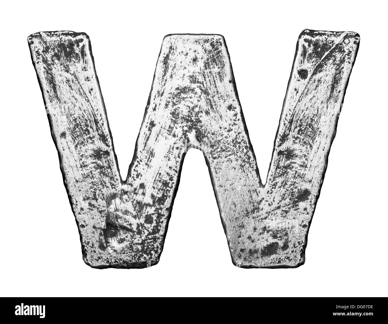 Metal alloy alphabet letter W Stock Photo - Alamy