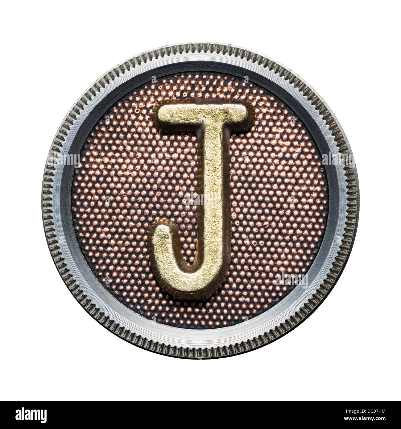 Metal button alphabet letter Stock Photo - Alamy