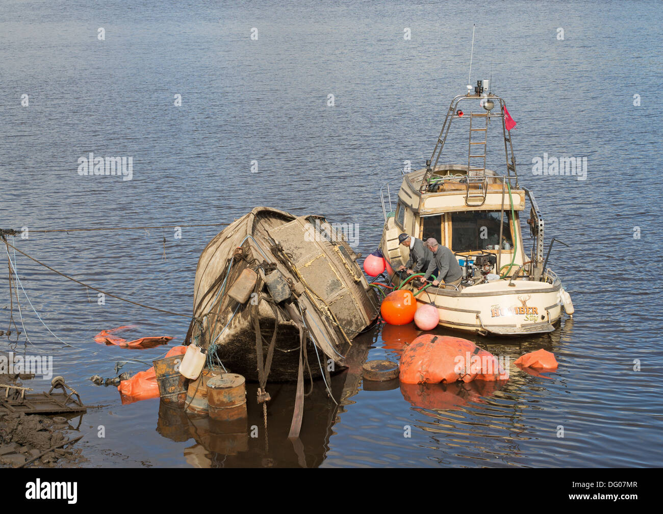 Recovering sunken boat hi-res stock photography and images - Alamy