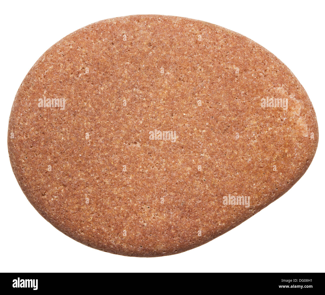 Stone isolated on white background. Smooth sea rock Stock Photo - Alamy