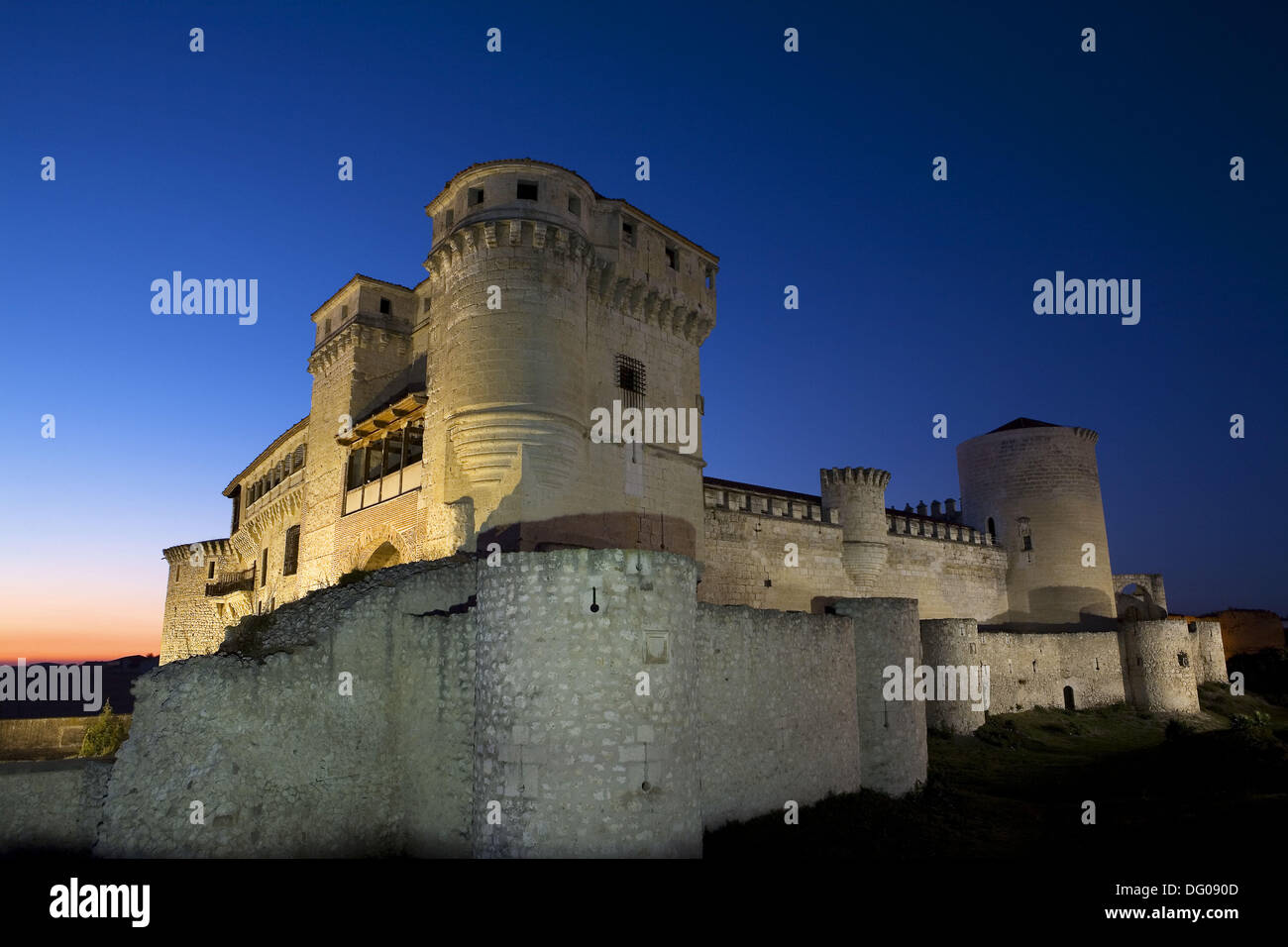 Duques de Alburquerque castle, Cuellar. Segovia province, Castilla-Leon ...
