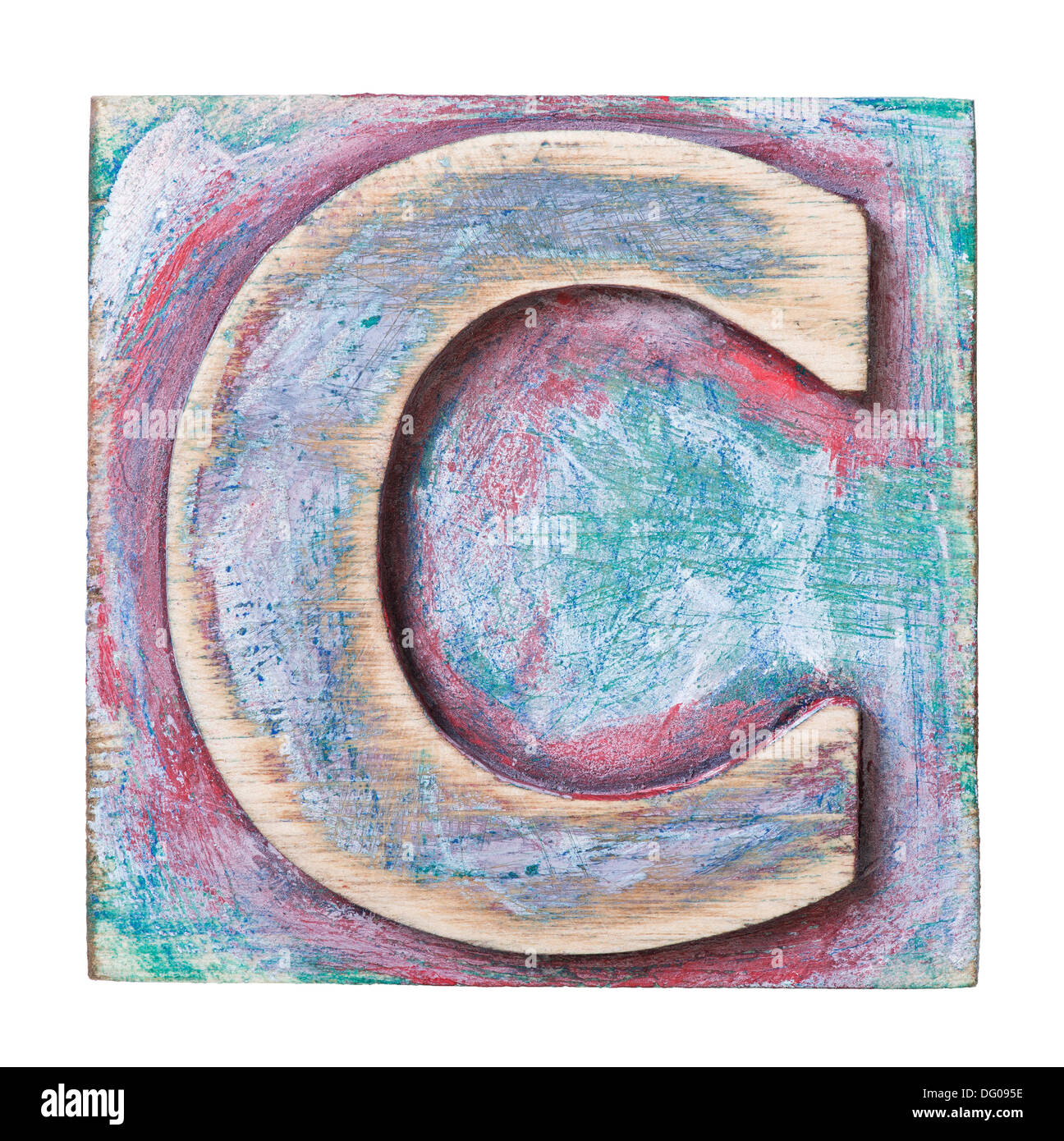 Wooden alphabet block, letter C Stock Photo - Alamy